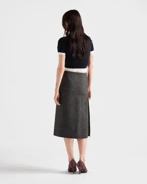 Prada Cropped Jumper With Back Cut-out Logo