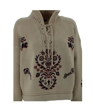 Etro Embroidered Lace-up Sweater - Multicolor