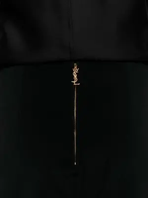 Saint Laurent Mid-rise Pencil Skirt With Cassandre Zip