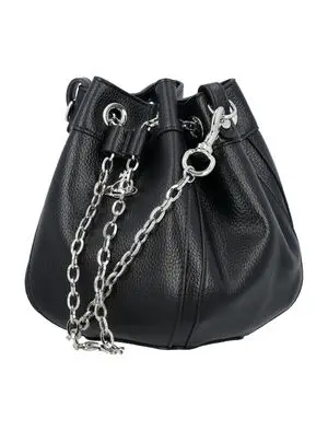 VIVIENNE WESTWOOD Orb Plaque Chained Bucket Bag