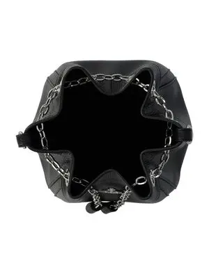 VIVIENNE WESTWOOD Orb Plaque Chained Bucket Bag