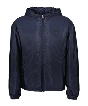 Prada Re-nylon Hooded Jacket - Blue