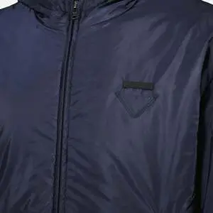 Prada Re-nylon Hooded Jacket - Blue