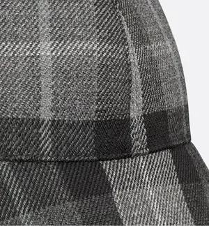 Dior D-tulipe Check'n' Large-brim Reversible Cloche Hat
