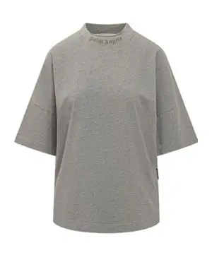 Palm Angels Curved Logo T-shirt - Gray