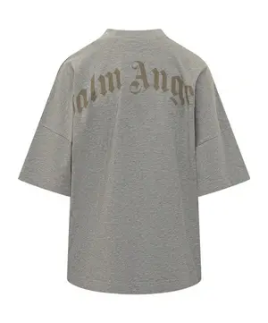 Palm Angels Curved Logo T-shirt - Gray