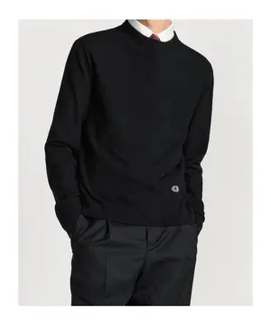 Dior Cd Box Embroidery Crewneck Sweater - Black