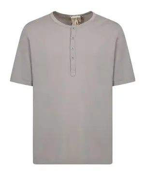 TEN C Serafino Henley T-shirt - Gray