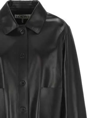 Loewe Boxy Button-up Leather Jacket