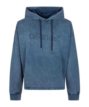 Off-White Logo Hoodie - Blue