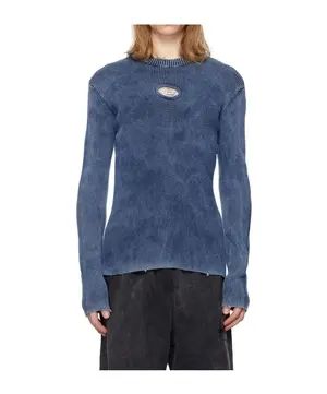 DIESEL® K-darin-d Long Sleeve Ribbed T-shirt - Blue