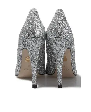 CHIARA FERRAGNI Sequined High Heels - Gray