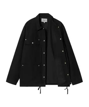 Carhartt Work In Progress Logo-patch Button-up Shirt Jacket - Black