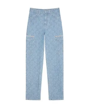 Givenchy 4g Logo Loose Fit Cargo Jeans