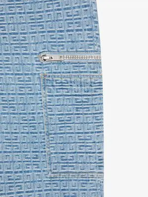 Givenchy 4g Logo Loose Fit Cargo Jeans