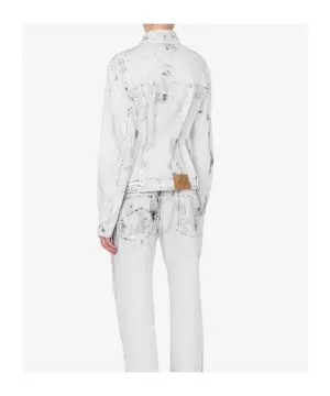 Moschino Denim Jacket With Laurel Crown Patch