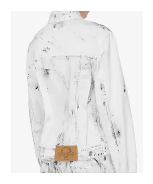 Moschino Denim Jacket With Laurel Crown Patch