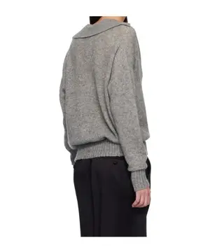 TOM FORD Cashmere Blend Long-sleeved Polo Shirt - Grey