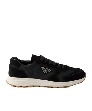 Prada Low Top Lace-up Sneakers - Black