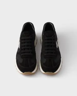 Prada Low Top Lace-up Sneakers - Black