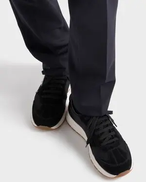 Prada Low Top Lace-up Sneakers - Black