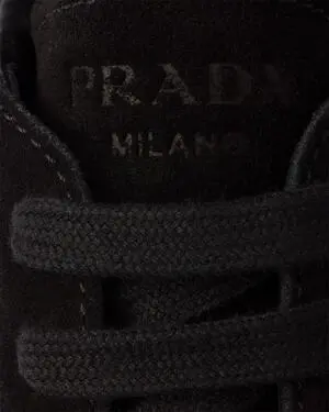 Prada Low Top Lace-up Sneakers - Black