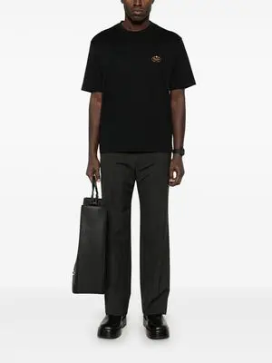 Prada Logo-embroidered Crewneck T-shirt
