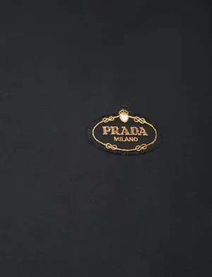 Prada Logo-embroidered Crewneck T-shirt