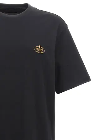 Prada Logo-embroidered Crewneck T-shirt