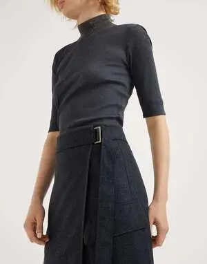 Brunello Cucinelli Wrap Midi Skirt - Medium Gray