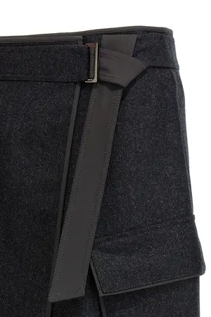 Brunello Cucinelli Wrap Midi Skirt