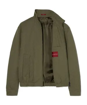 Gucci Gg Monogram Bomber Jacket