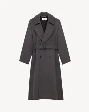 Saint Laurent Double-breasted Belted Coat