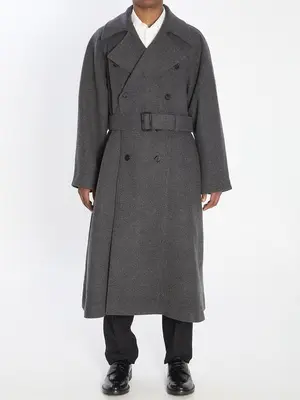Saint Laurent Double-breasted Belted Coat
