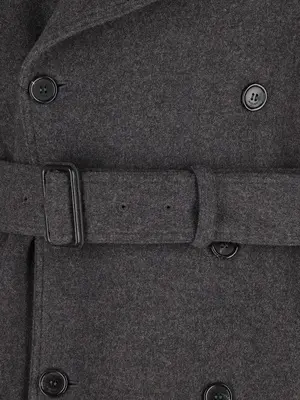 Saint Laurent Double-breasted Belted Coat