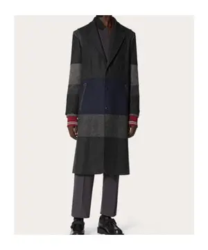 Valentino Garavani Patchwork Single-breasted Coat