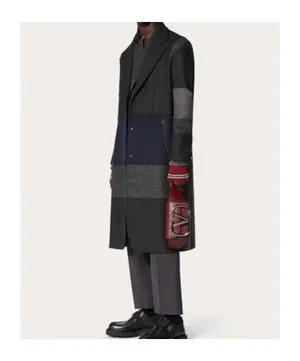 Valentino Garavani Patchwork Single-breasted Coat
