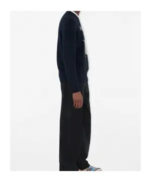 Burberry Logo Detailed Crewneck Jumper - Navy