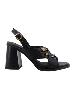 Pinko Woven Detail Heeled Sandals
