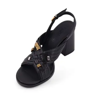Pinko Woven Detail Heeled Sandals