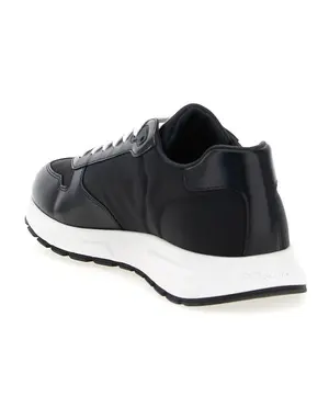 Prada Leather-panelled Lace-up Sneakers