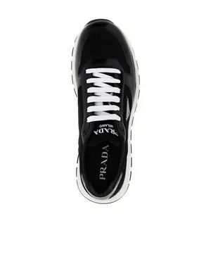 Prada Leather-panelled Lace-up Sneakers