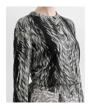 Dolce & Gabbana Fur-print Knit Cardigan