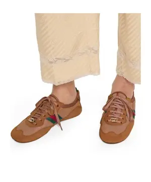 Gucci Shift Lace-up Sneakers - Brown