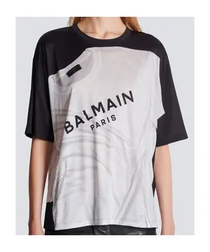 Balmain Loose T-shirt With Optical Illusion Print