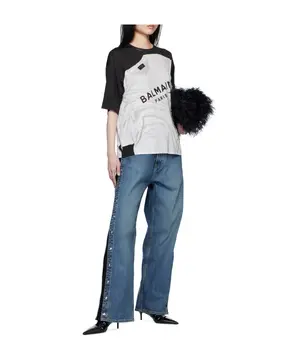Balmain Loose T-shirt With Optical Illusion Print