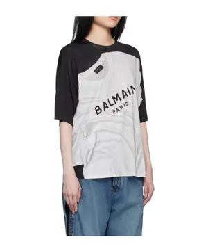 Balmain Loose T-shirt With Optical Illusion Print