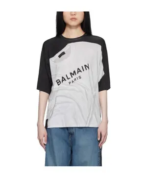 Balmain Loose T-shirt With Optical Illusion Print