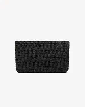 Saint Laurent Cassandre Large Envelope Pouch - Black