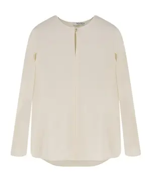 Max Mara Max Mara Crewneck Long-Sleeved Blouse White
